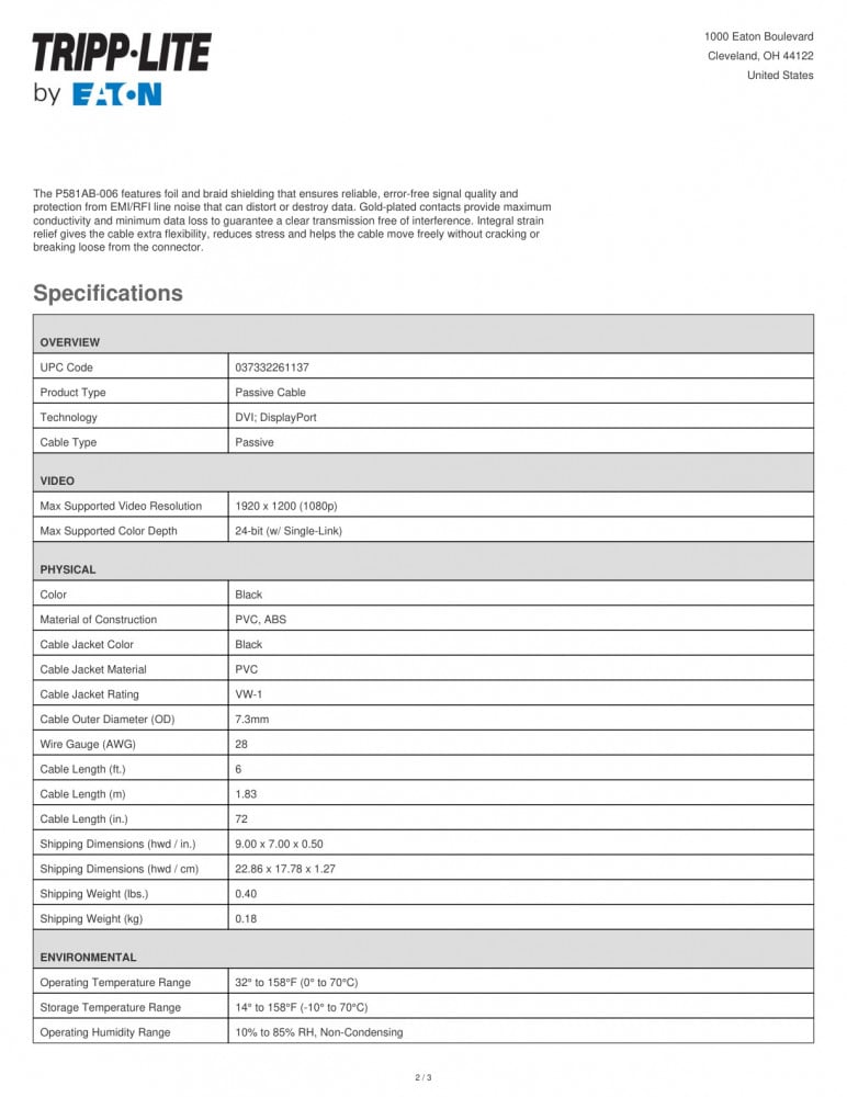 P581AB-006 technical document page 2