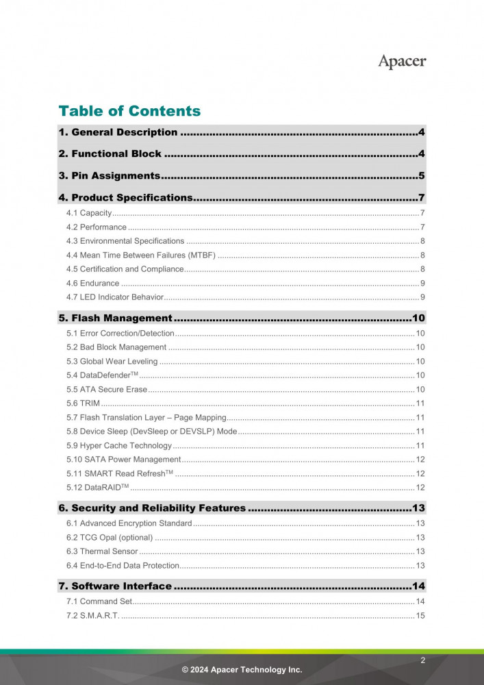 Product specification document page 3