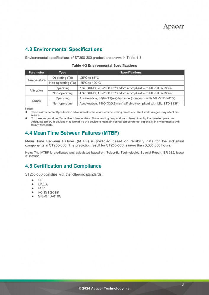Product specification document page 9