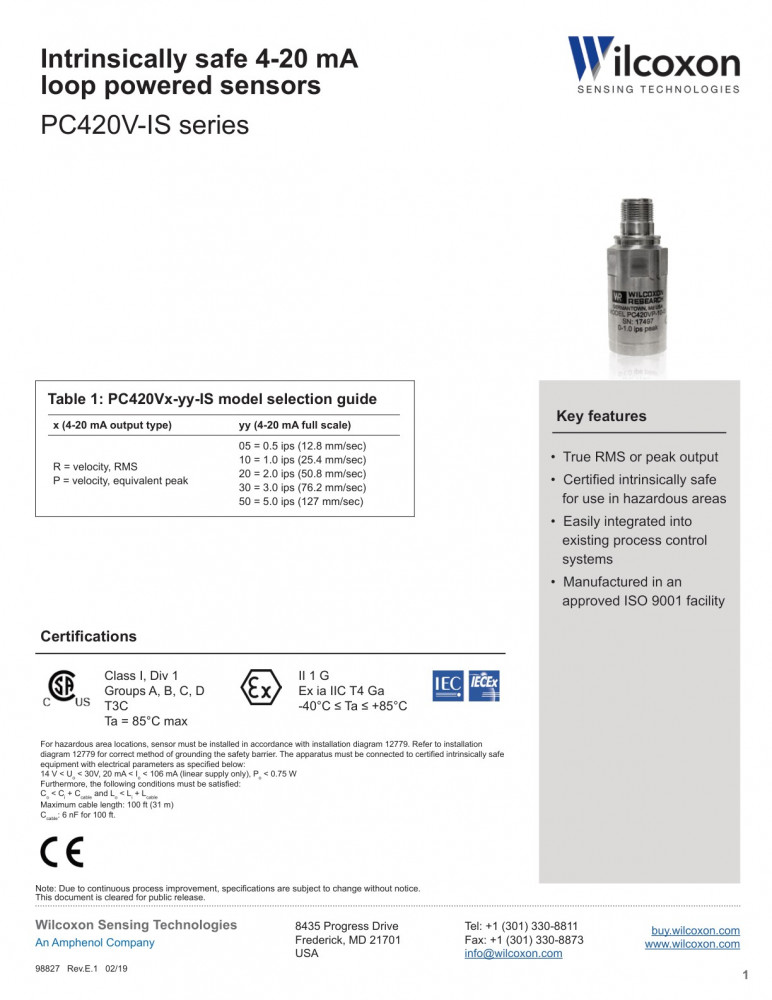 PC420VP-10-IS datasheet page 1
