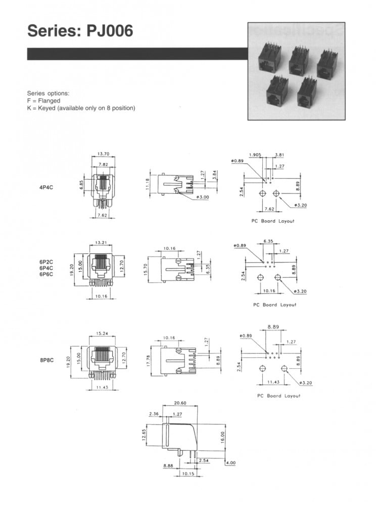 On-Shore Tech PJ006 series document page 1