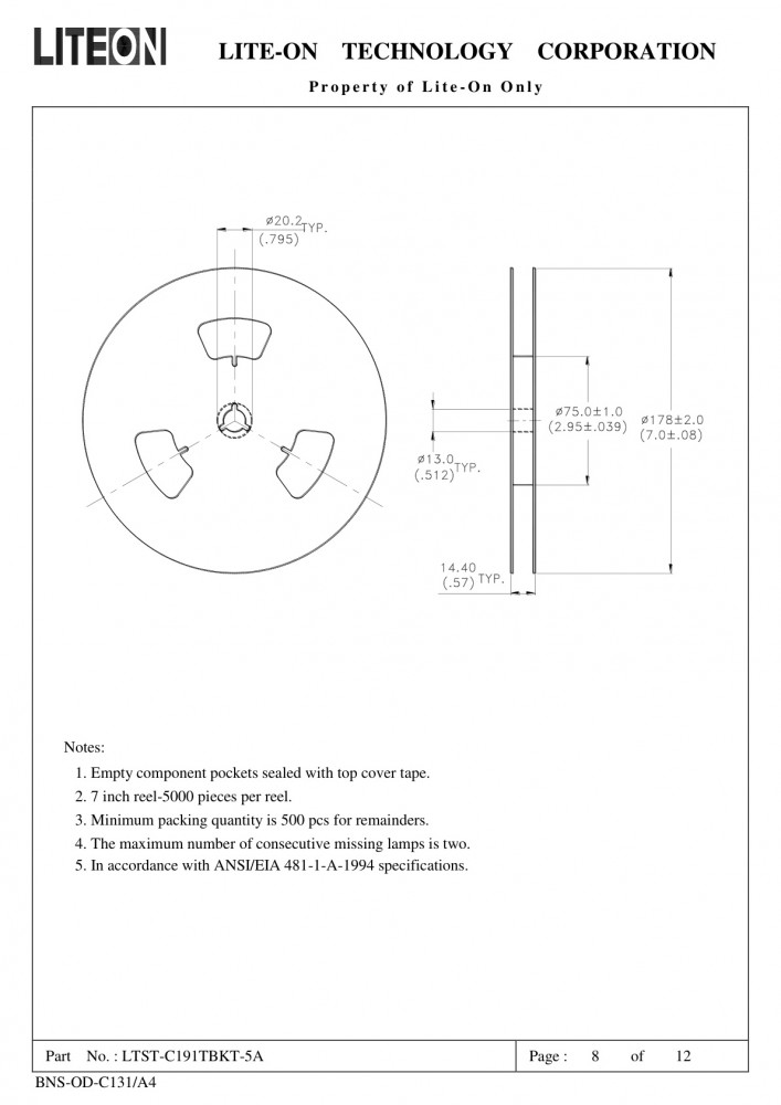 LTST-C191TBKT-5A datasheet page 9