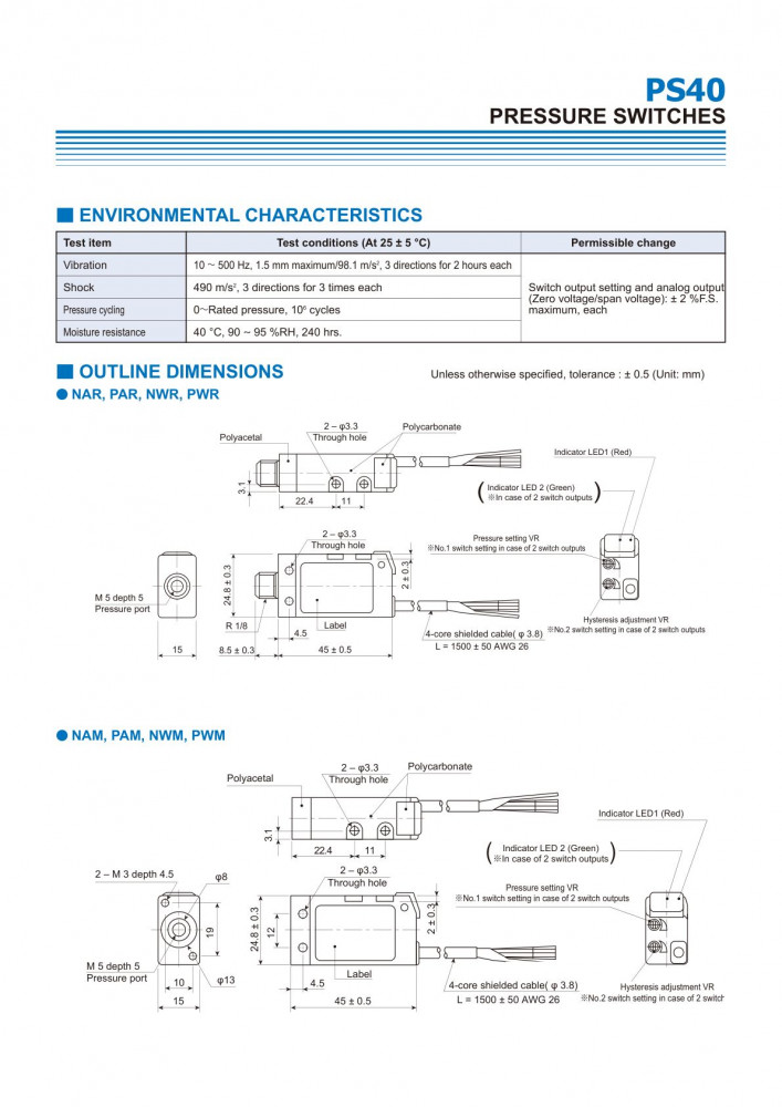 PS40 technical document, page 3