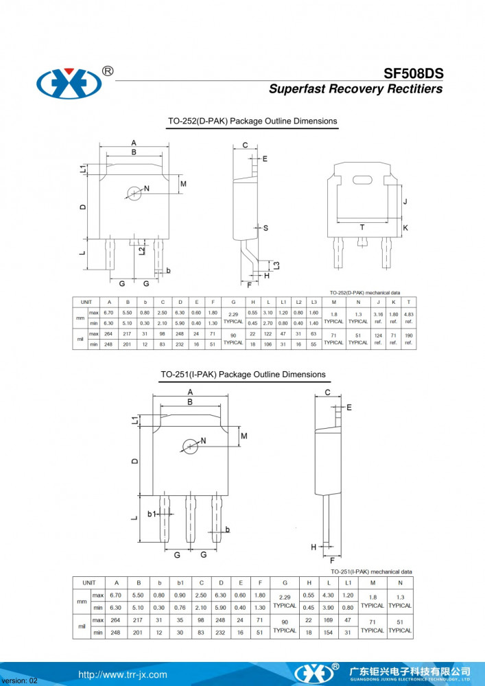 SF508DS datasheet page 3