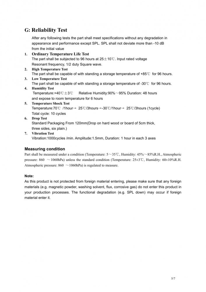GSC5025YA-12R4000 specification page 5