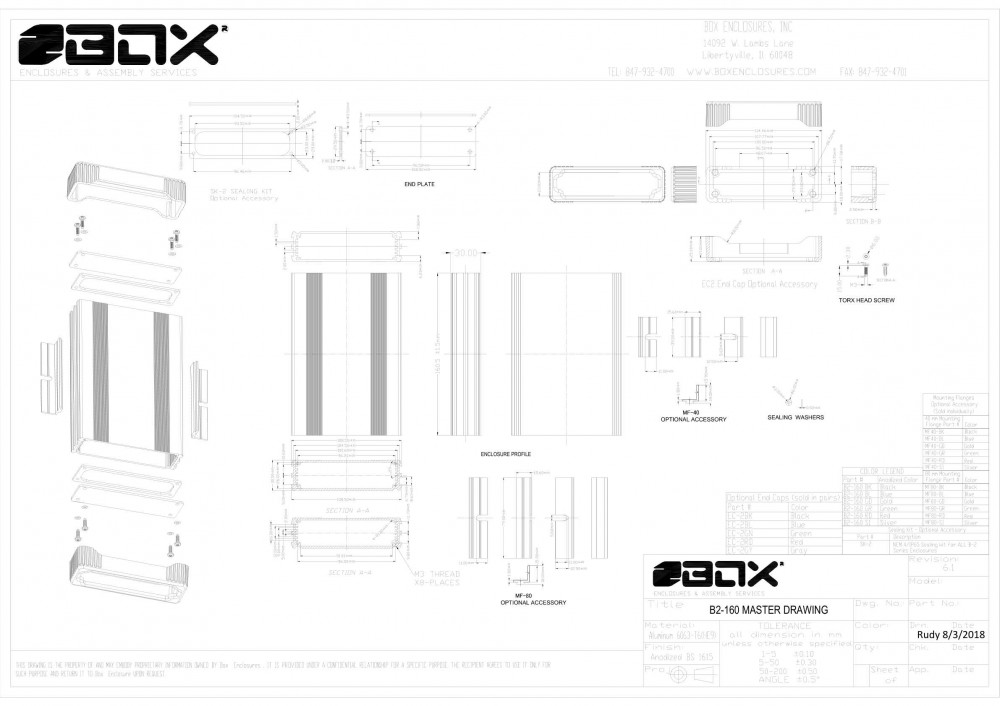 B2-160 master drawing and product documentation