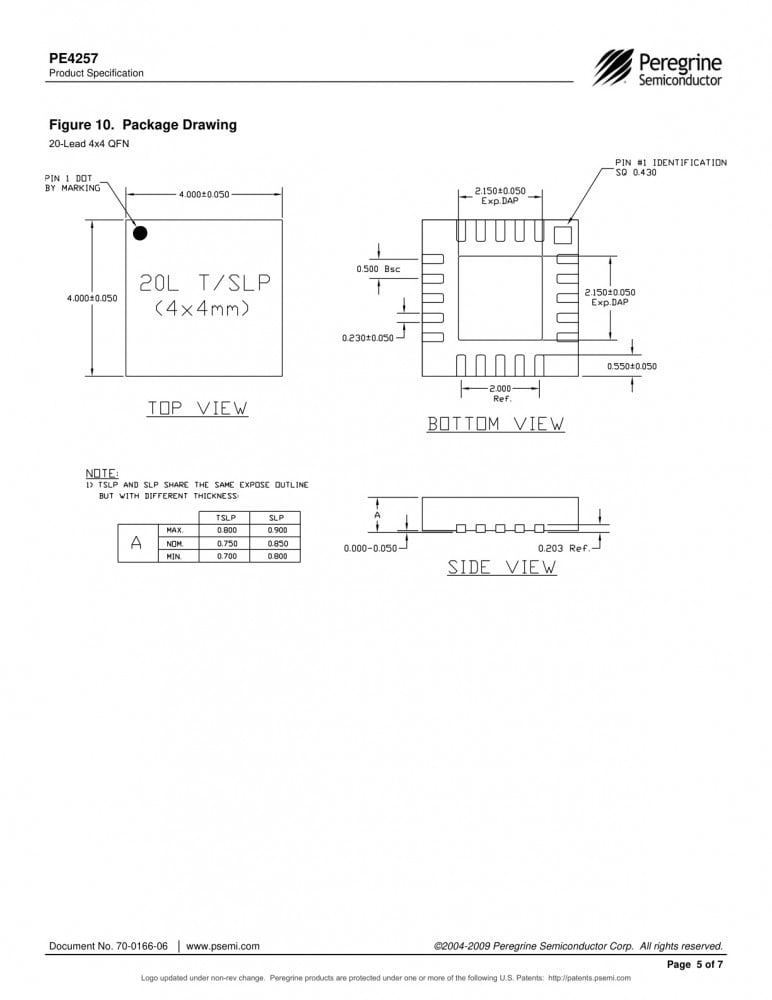 PE4257-51 datasheet page 5