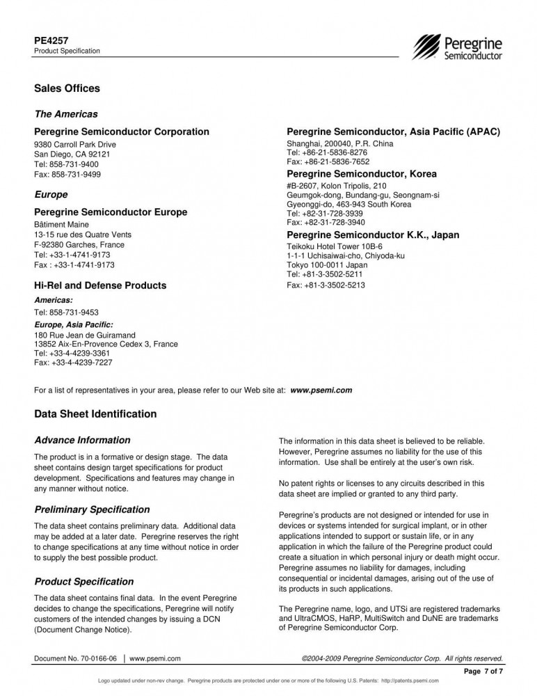 PE4257-51 datasheet page 7