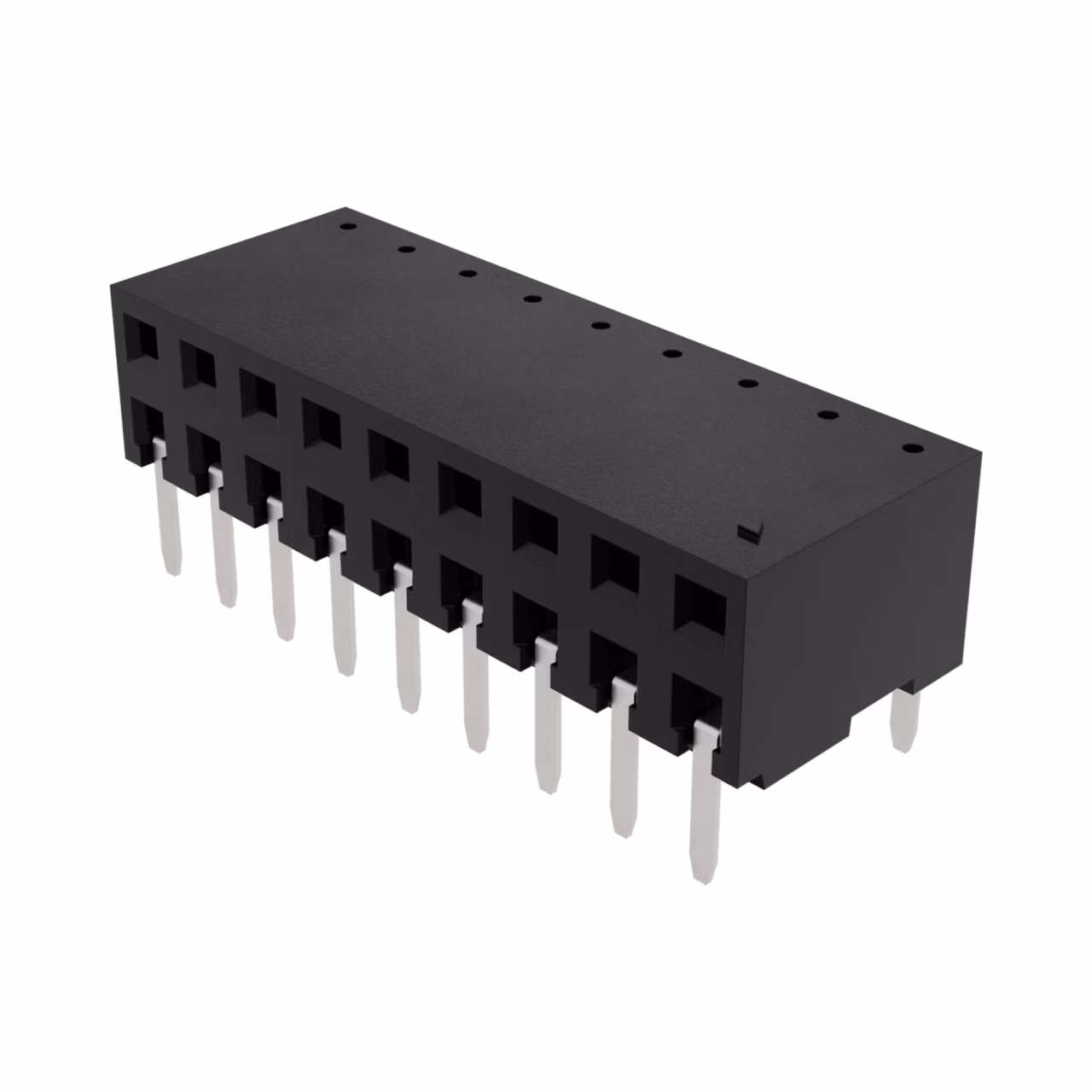 C-Grid III PCB Receptacle, 2.54mm Pitch, Dual Row, Right-Angle, Shrouded, 18 Circuits, 0.12µm Gold (Au) Flash Plating, Straight PCB Pins for sale