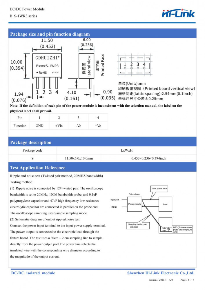 B1212S-1WR3 datasheet page 6