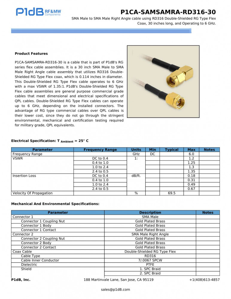 P1CA-SAMSAMRA-RD316-30 technical document page 1