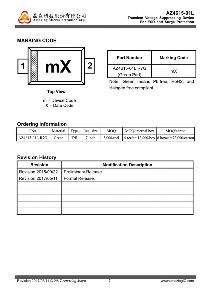 AZ4615-01L datasheet page 7