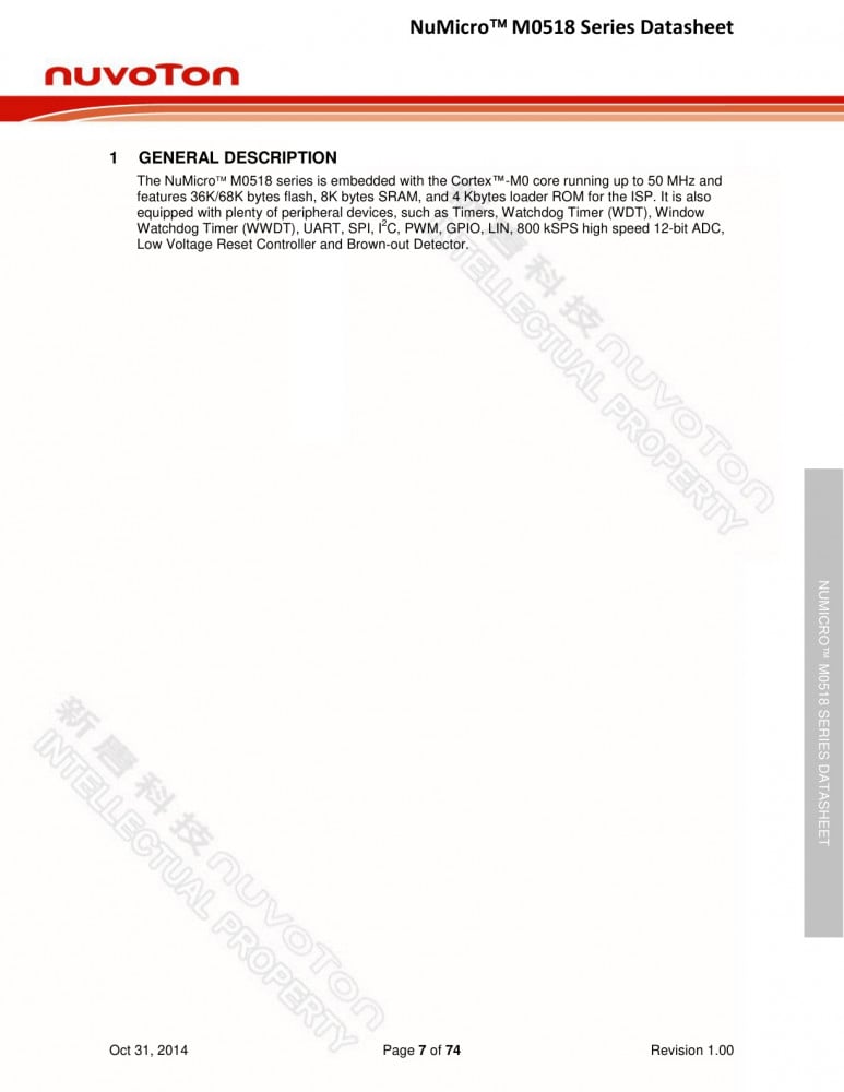 M0518 Series datasheet page 7