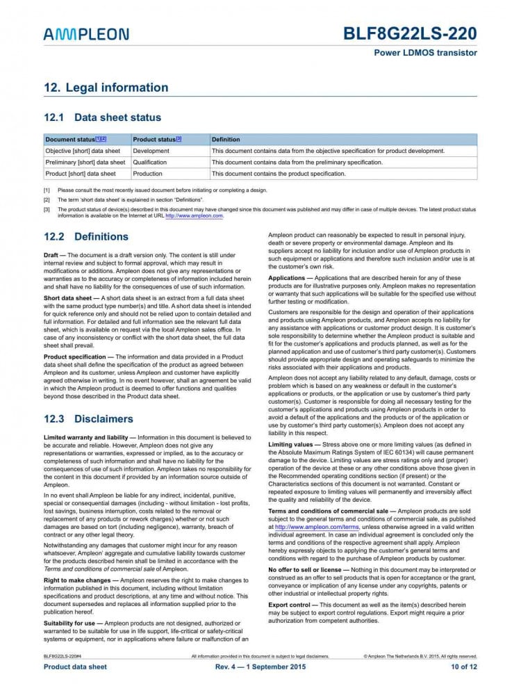 BLF8G22LS-220U datasheet page 10