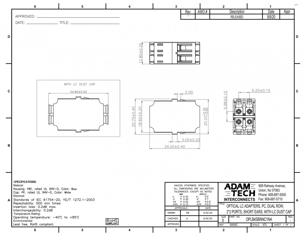 ADAM TECH OPLB4SBNNC1NA product document