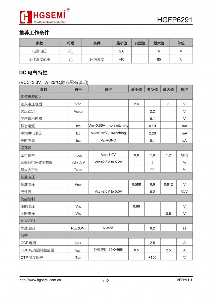 HGFP6291M6/TR datasheet page 4