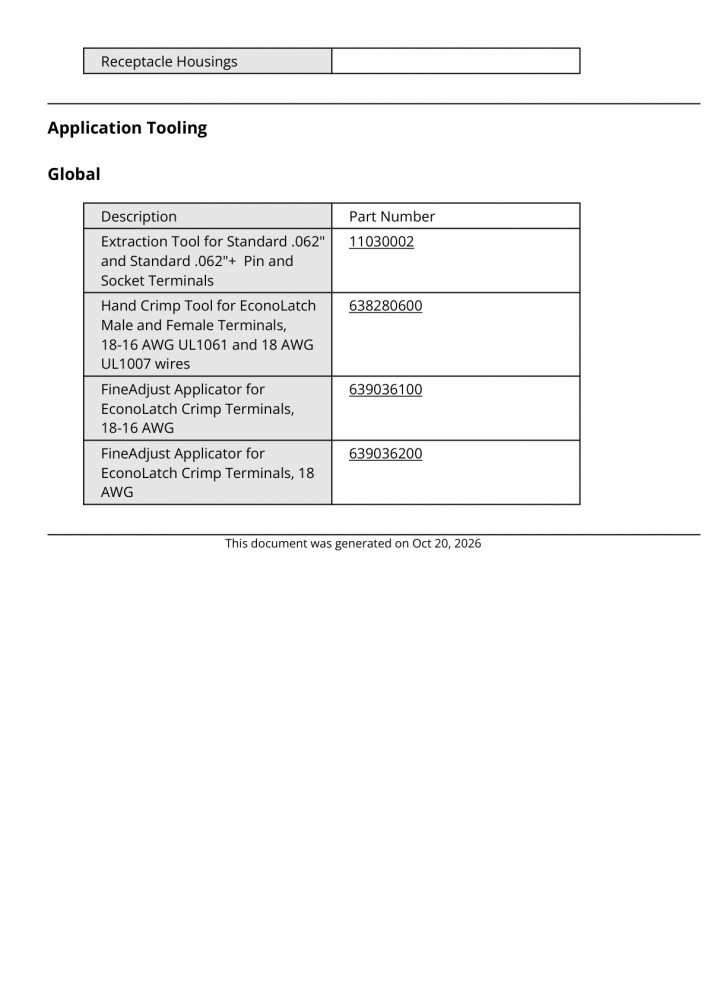 Molex product specification, document image 3