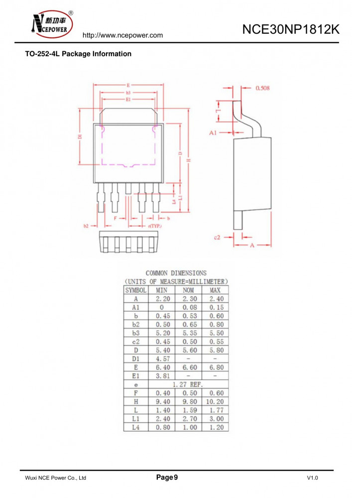 NCE30NP1812K datasheet page 9