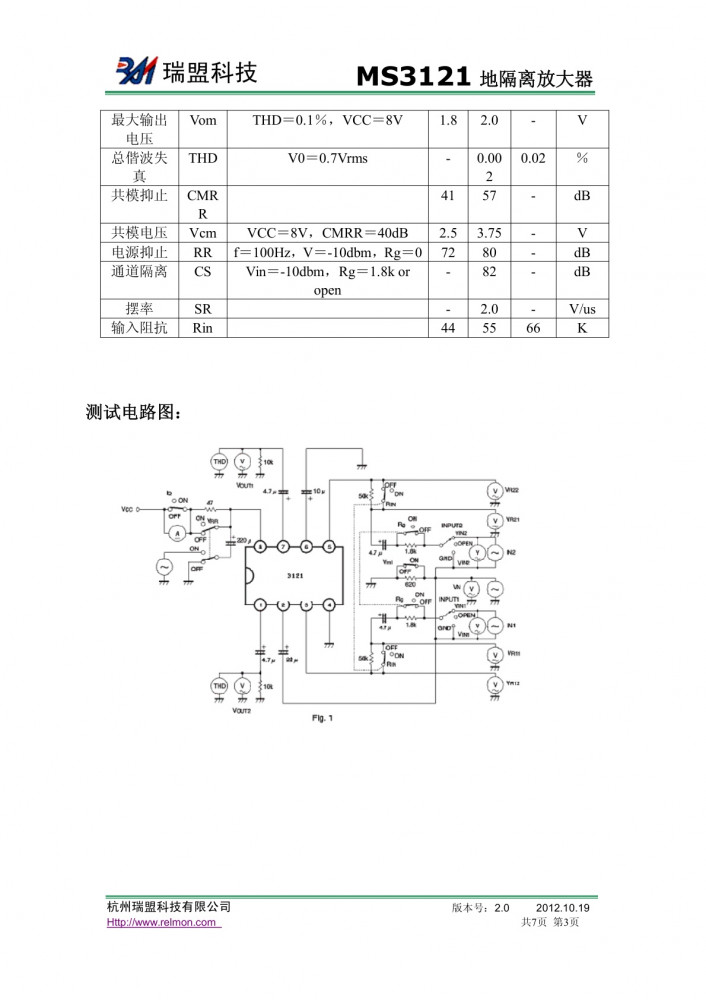 MS3121 technical document page 3