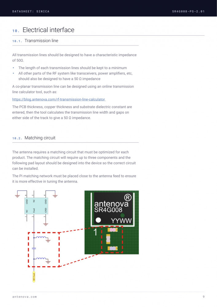 Antenova antenna datasheet page 10