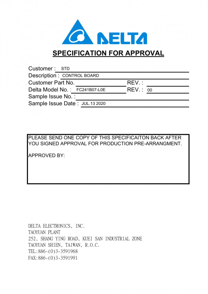 FC241B07-L0E specification page 1