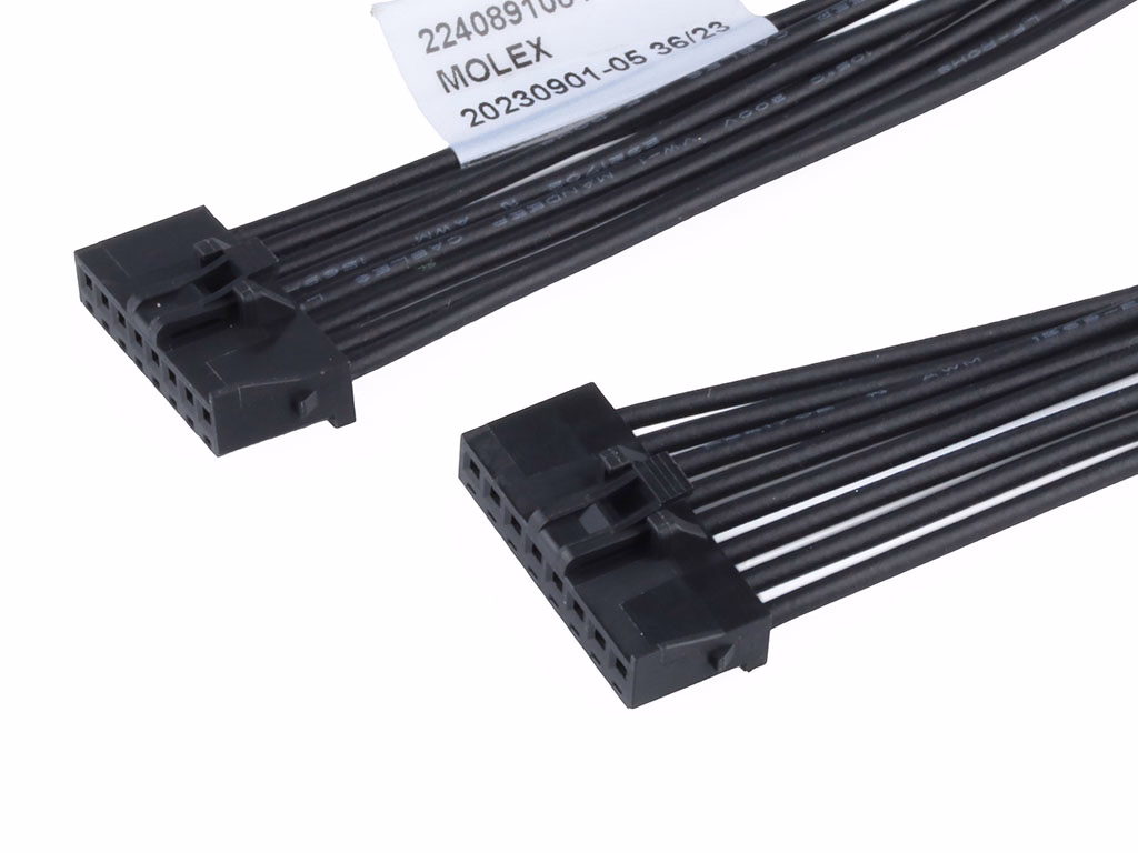 KK Plus 250-to-KK Plus 250 Off-the-Shelf (OTS) Cable Assembly, 2.50mm Pitch, Single Row, 300.00mm Length, 5 Circuits, Black