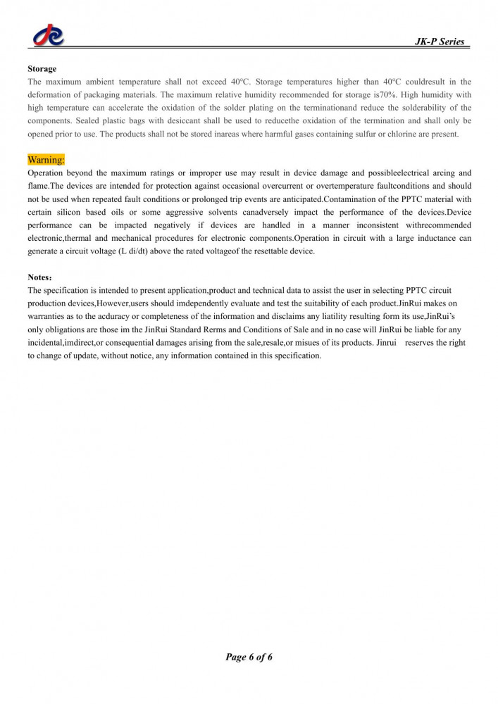 JK-P450 datasheet page 6