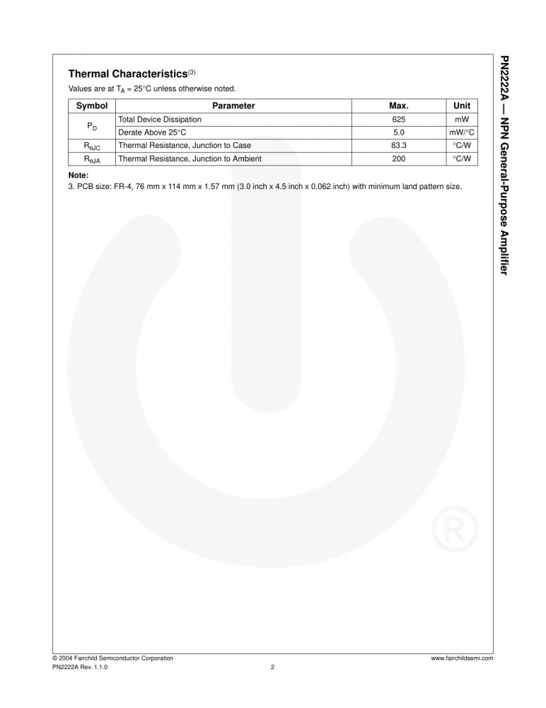PN2222A datasheet page 3