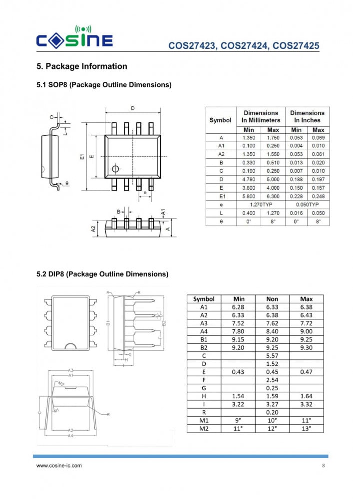 COS27423SR datasheet page 8