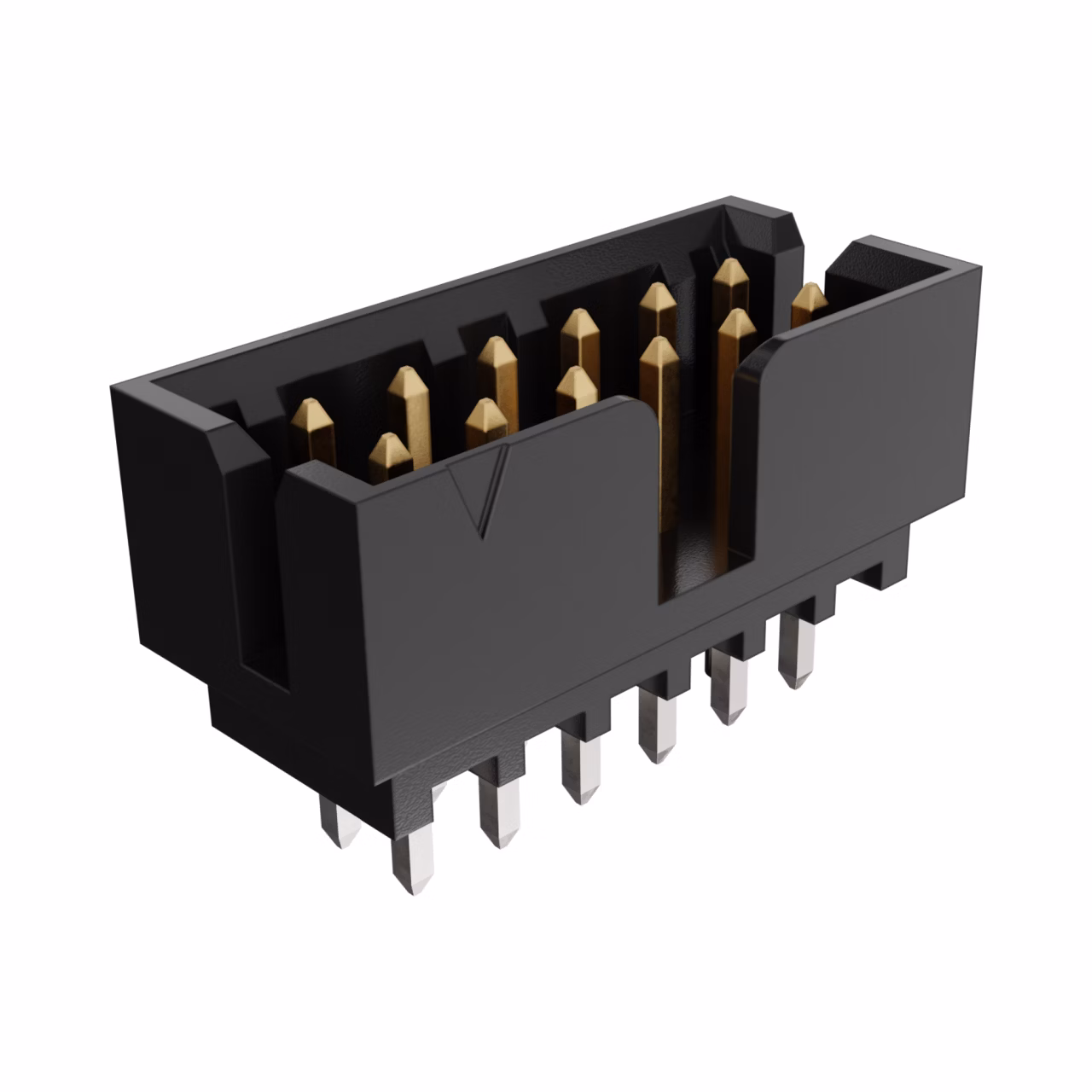 2.00mm Pitch, Milli-Grid PCB Header, Dual Row, Vertical, Through Hole, Shrouded, 24 Circuits, 0.76µm Gold (Au) Plating, 2.50mm Tail Length, Dual Side Slots, Dual Friction Locks, Center Polarization, with Peg, Tube