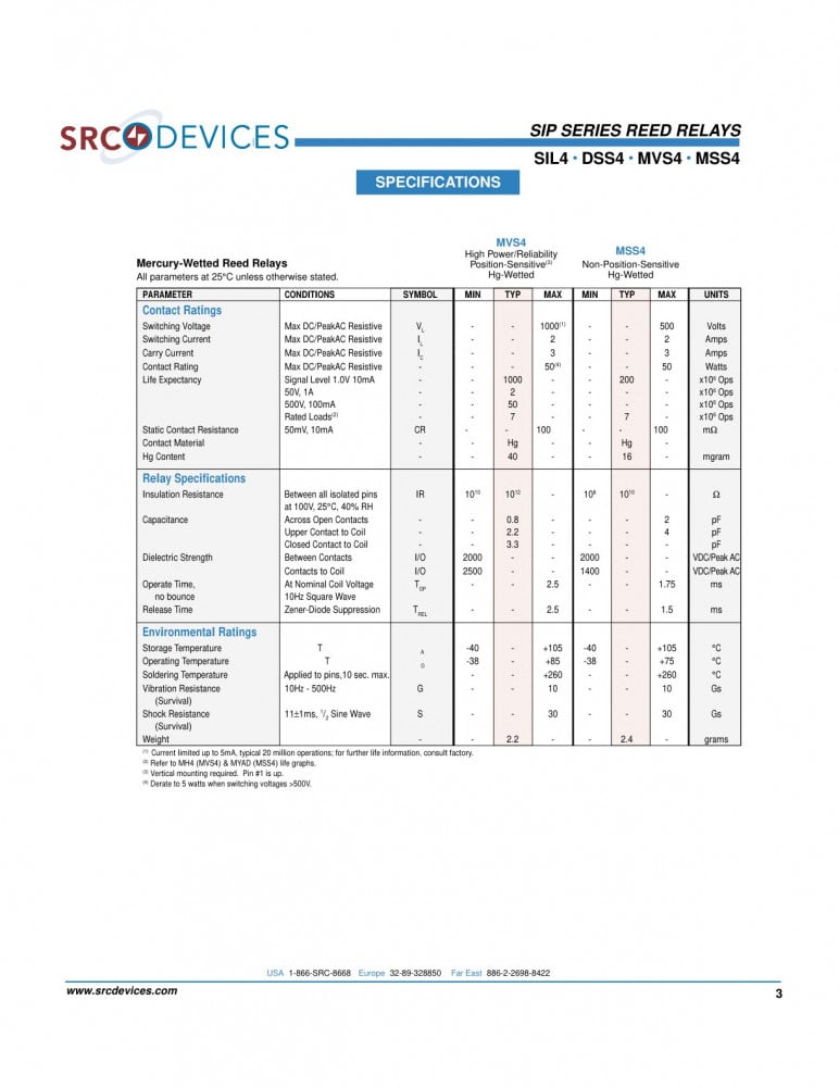 COTO DSS4 datasheet page 3