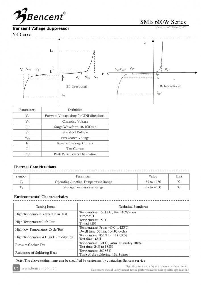 BV-SMBJ10CA datasheet page 3