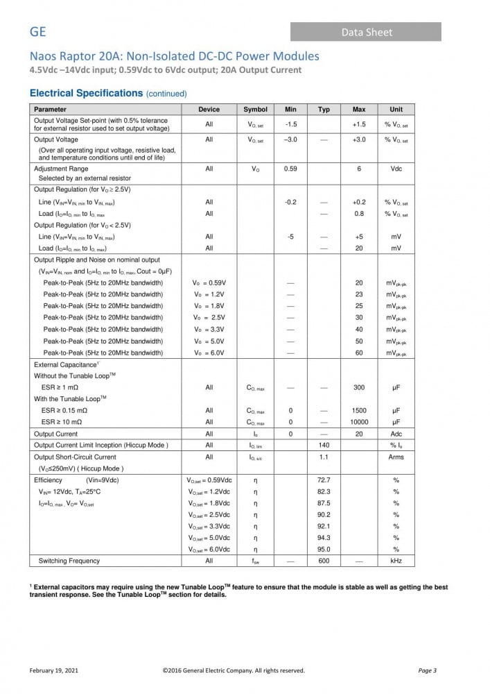 NSR020A0X43Z technical document page 3