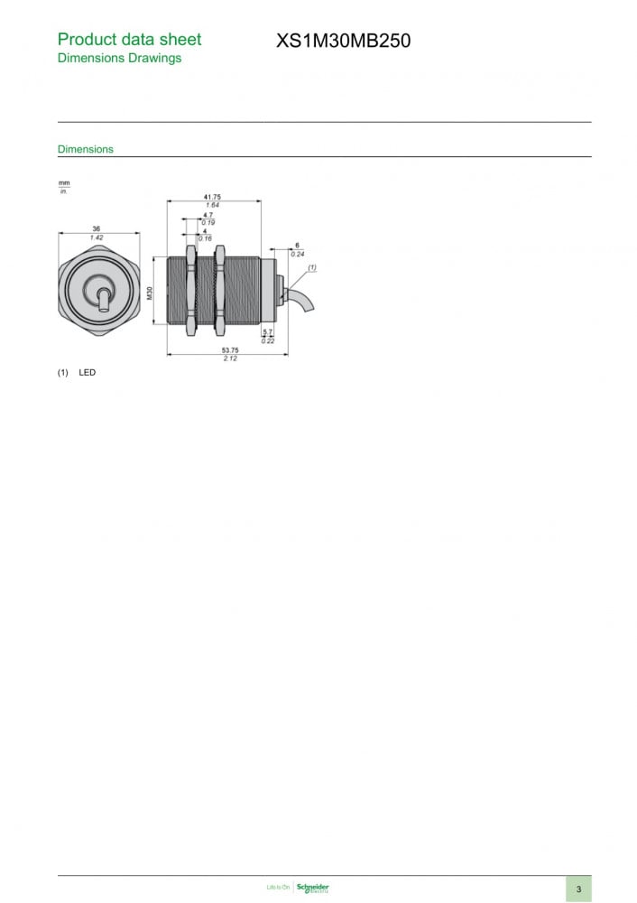 XS1M30MB250 technical document page 3