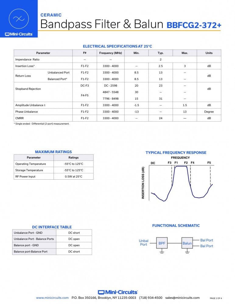 BBFCG2-372+ datasheet page 2