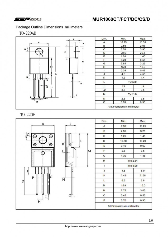 MUR1060FCT datasheet page 3
