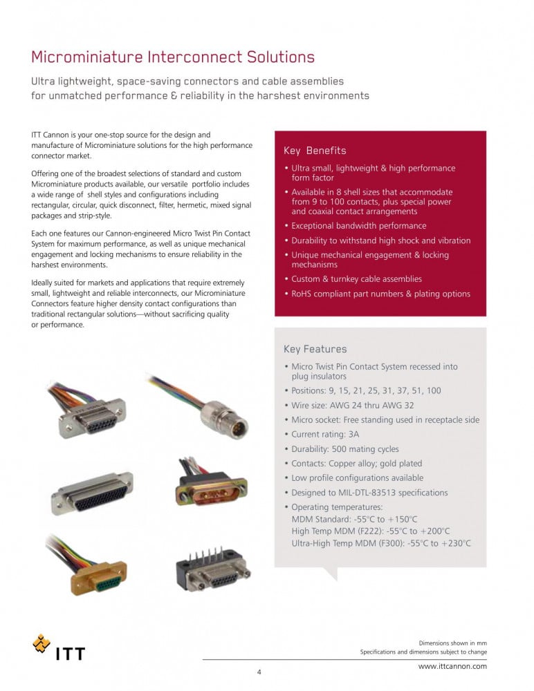 ITT Cannon technical document page 4