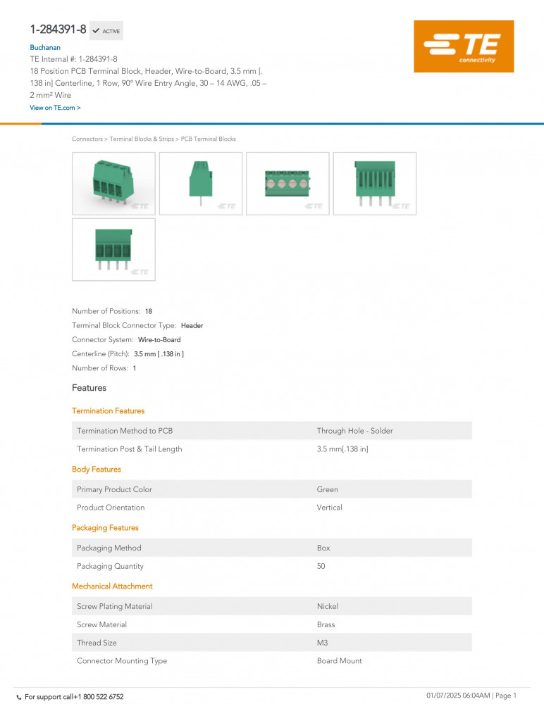 1-284391-8 technical document page 1