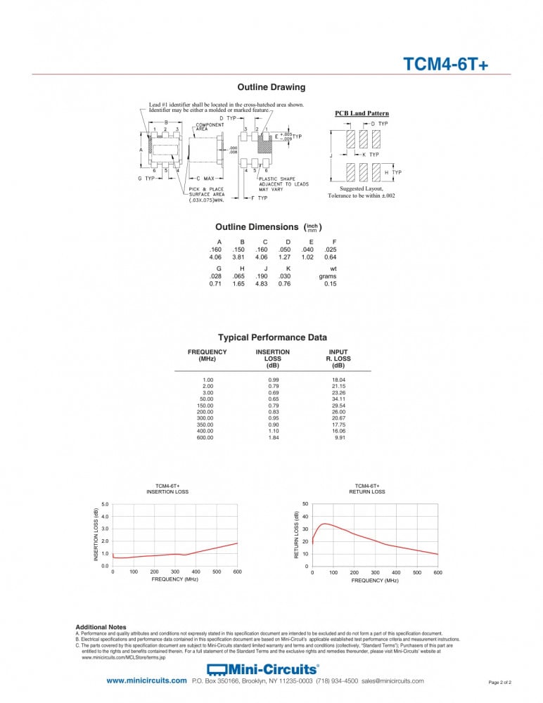 TCM4-6T+ datasheet page 2
