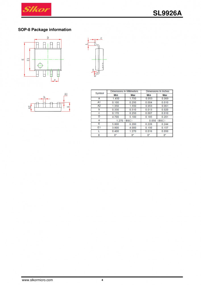SL9926A datasheet page 4