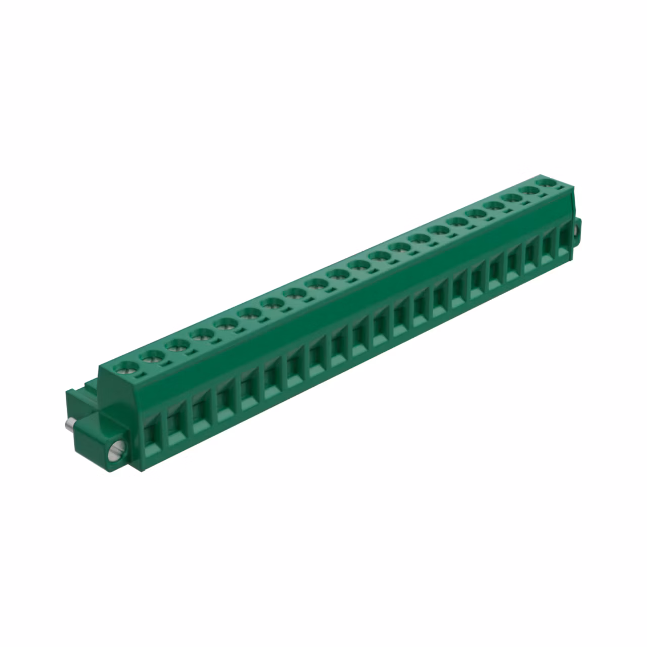 5.00mm Pitch Eurostyle Horizontal Plug, with Retention Screws and Reverse Imprinting, Green Housing, 21 Circuits for sale