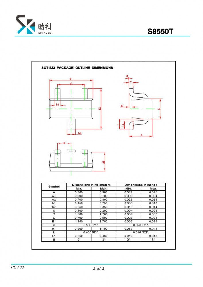 S8550T datasheet page 3