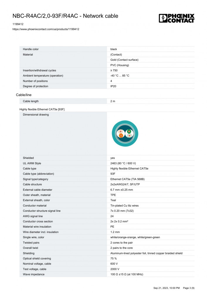 Phoenix Contact 1199412 technical document page 3