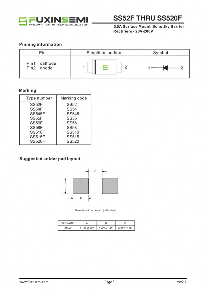 SS54F datasheet page 3