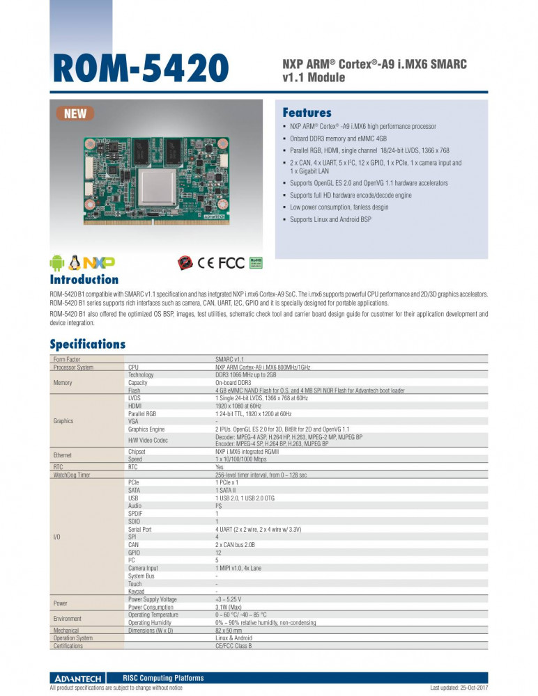 ROM-5420CD-MDB1E technical document page 1