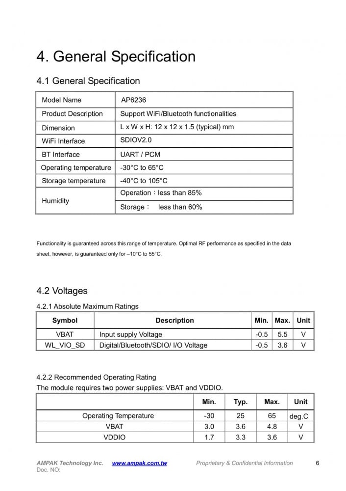 AP6236 specification page 8