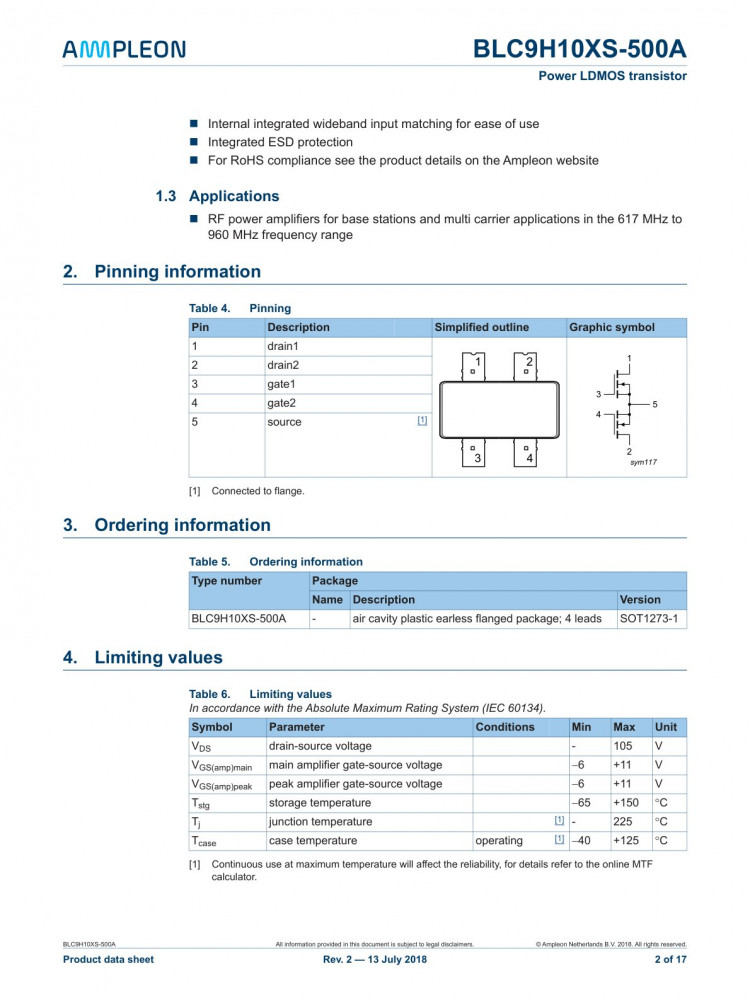 BLC9H10XS-500AZ datasheet page 2