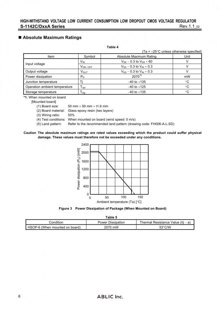 S-1142C/DxxA datasheet page 6