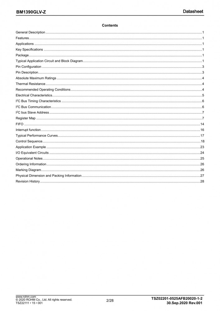 BM1390GLV-ZTR datasheet page 2