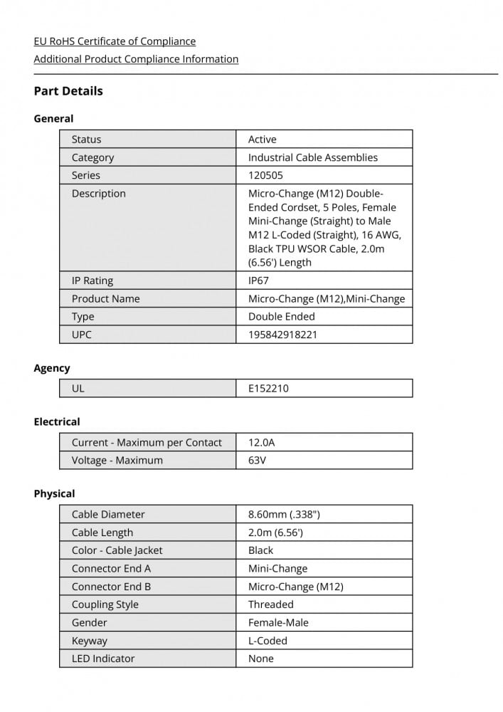 MOLEX product drawing, page 2